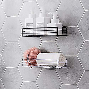 Bathroom Shelf, Adhesive Corner Shower Free Punching, Used for Shower Room Organization and Kitchen Storage
