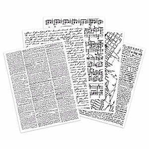 Hero Arts RT107 Collage Backgrounds Hero Transfers Rub-on Designs