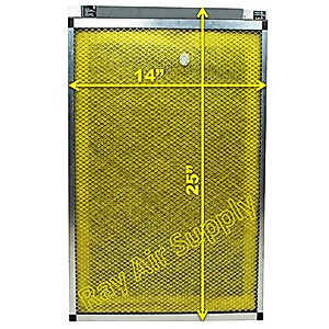 RAYAIR SUPPLY 14x25 StratosAire Air Cleaner Replacement Filter Pads 14x25 Refills (3 Pack) Yellow