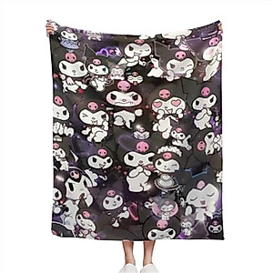Kawaii Super Soft Blanket Cute Blanket All Season Flannel Fleece Blanket for Kids Adult Sofa Bedding 40"x 50"
