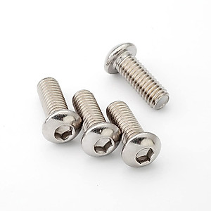 50 Pcs 1/4-20 x 1 Button Head Socket Cap Bolts Screws,304 Stainless Steel 18-8,Allen Socket Drive,Bright Finish,Fully Machine Thread (1/4-20 x 1 50pcs)