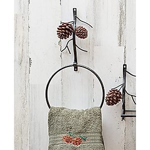 BLACK FOREST DECOR Woodland Pinecone Towel Ring