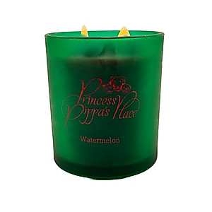 13% Scented Candle Gifts for Women & Men, Non-Toxic Cute Scented Candles with 3 Healing Crystals and 2 Wooden Wicks in Glass Jar, Soy Wax Candle, Aromatherapy Relaxation Candle (Watermelon), Pack-1