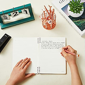 10 Pcs Ballpoint Pen Cute Rose Gold Pens Diamond Pen Liquid Sand Glitter Pen with Pen Holder Pencil Cup Make up Brush Holder Rose Gold Office Supplies for Women Wedding Office Rose Gold Desk Supplies