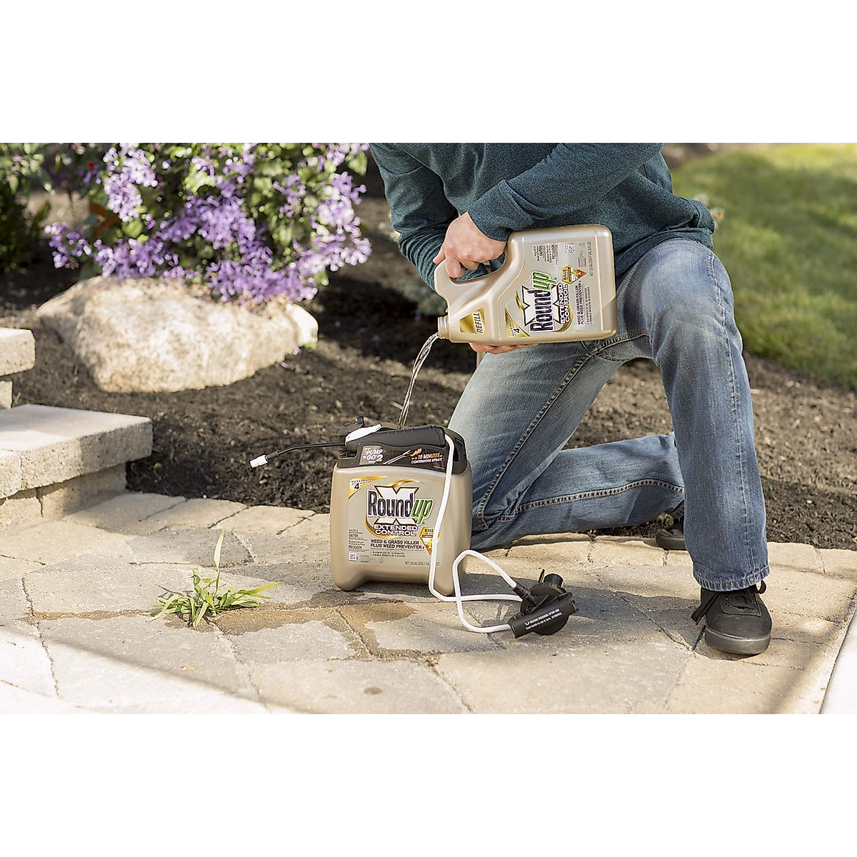 Roundup Ready-To-Use Extended Control Weed & Grass Killer Plus Weed Preventer II with Pump 'N Go 2, 1.33 gallon