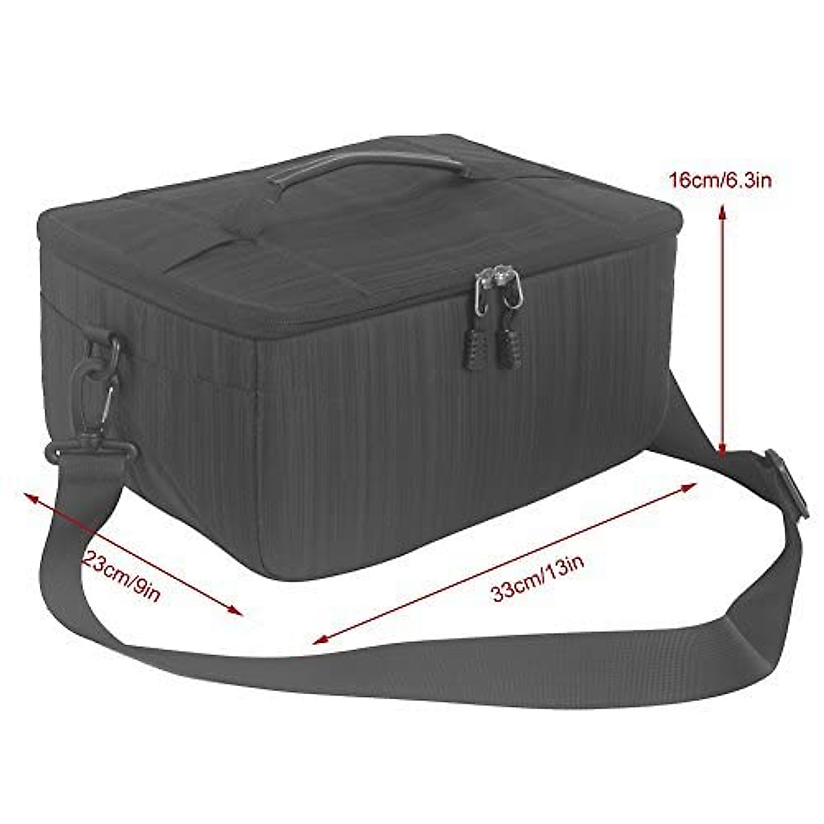 Koolertron Camera Case Dslr Camera Insert Bag Purse Universal Liner Lens Pouch Partition Protective Cover Waterproof Sleeve for Cannon/Nikon/Sony (Black)
