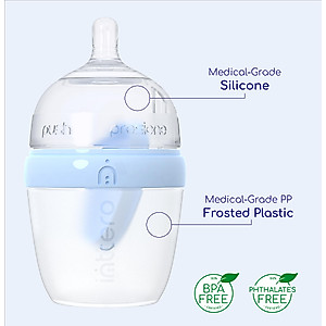 INTTERO Natural Anti-Colic Formula Dispenser Baby Bottle - Air-Free Vent - 6oz/2pk Cute Pink Slow Flow - Everyday Baby Essential - Formula Bottles - Biberones para Bebes - PopYummy Mixie - Baby Brezz