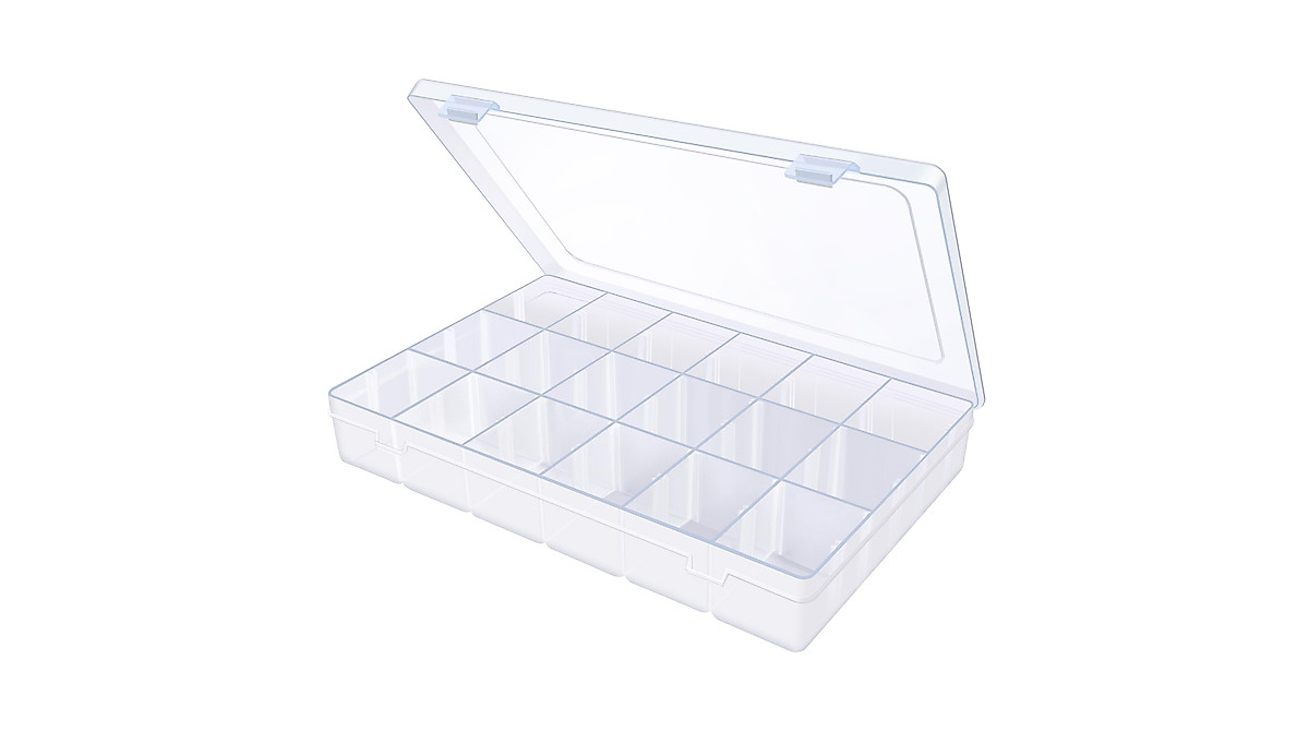 2Pack Craft Organizers - Adjustable Bead Storage Boxes
