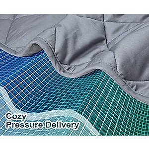 AG Weighted Blanket Heavy Blanket for Adults 15 lbs | 48'' x 78'', Cooling Blanket | Calming Weighted Blanket | Heavy Fleece Blanket, Luxury Cotton Material with Glass Beads