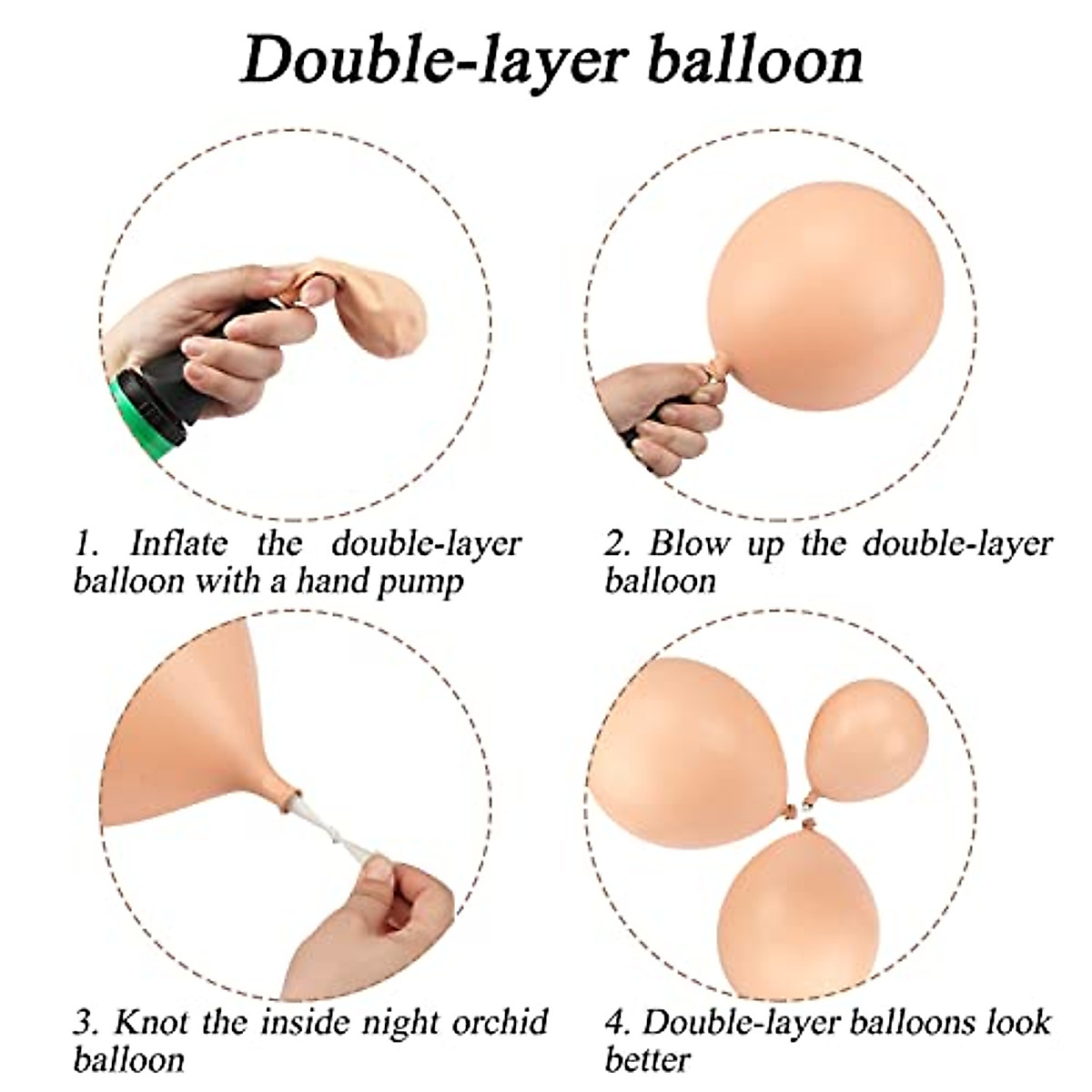 RUBFAC Blush Balloons Garland Arch Kit, Retro Pink Orange Gold White Balloons Confetti Latex Balloons for Girls Baby Shower Garden Tea Party Bachelorette Birthday Wedding Decorations