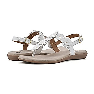 WHITE MOUNTAIN Women's Liftoff Sandal, White/Smooth, 8.5 M