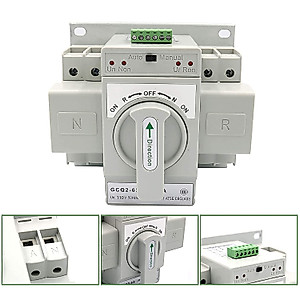 110V 63A Automatic Transfer Switch Dual Power Generator Changeover Switch Self Cast Conversion (2P)