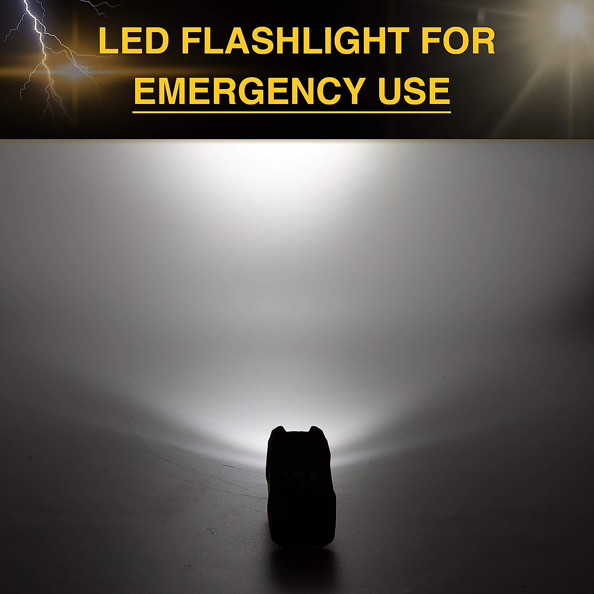 DARTMOOR Stun Gun Self Defense with 100lm Tactical Flashlight 120db Alarm Custom Holster & Ultra Powerful Rechargeable Phone Size for Men Women & Lanyard, Black