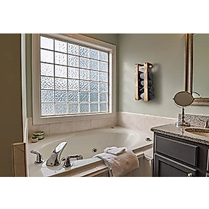 Crafted Home Goods Wall Mounted Towel Rack Towel Storage or Blanket Rack, 23" Mango Wood Towel Shelf for Bathroom - Towel Storage for Small Bathroom, Blanket Wall Rack or Rolled Towel Blanket Shelf