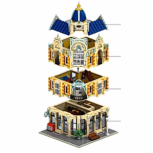 General Jim's Corner Post Office Modular Building Set - 3-Story Design with Post Office, Art School, Pottery Studio, Red Mail Truck & Realistic City Details for Architecture Lovers