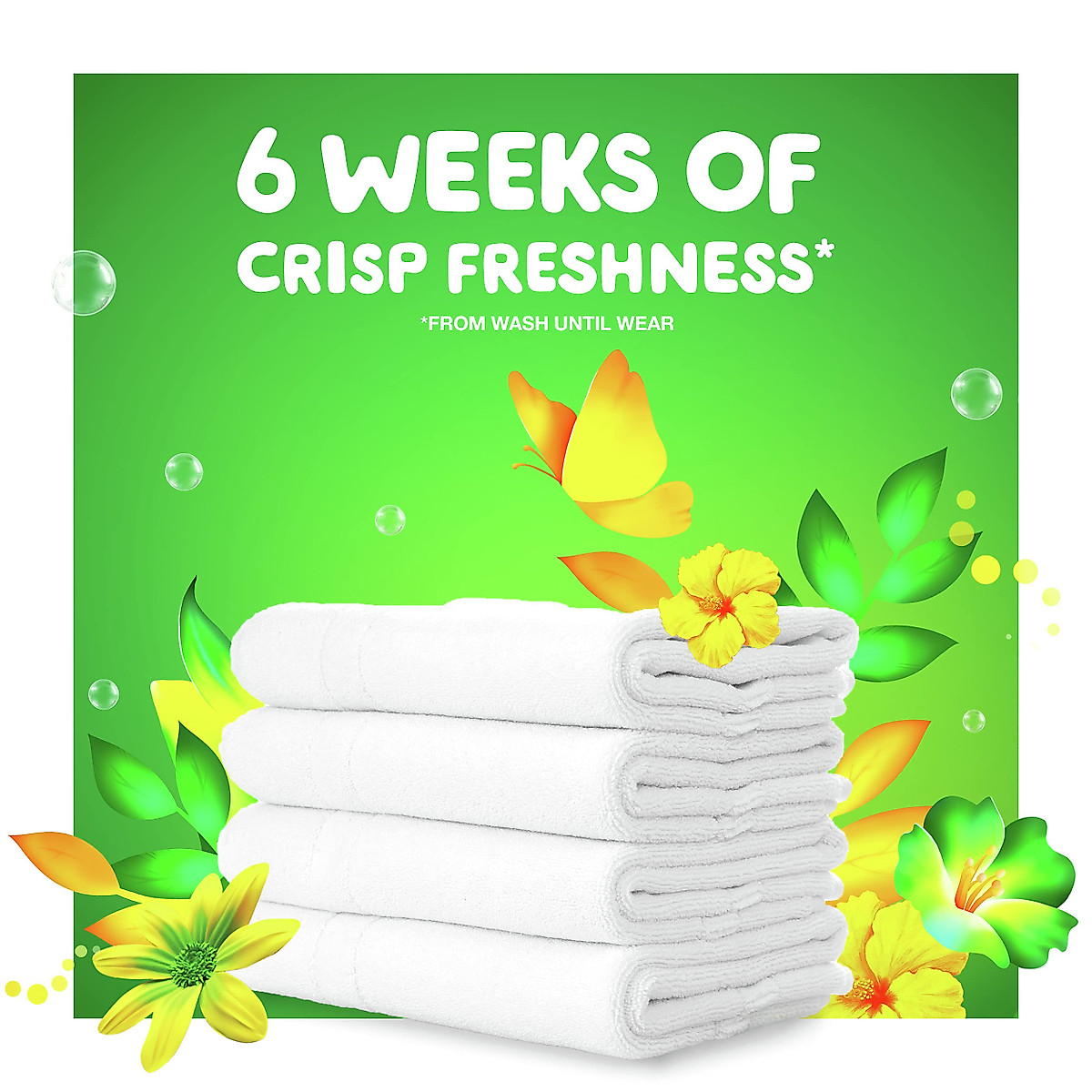 Gain Laundry Bundle: Gain Flings Laundry Detergent Pacs (2x35ct), Gain Dryer Sheets (2x34ct), Gain Fireworks Laundry Scent Booster Beads (14.8 oz)