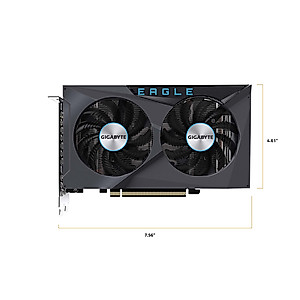 GIGABYTE Radeon RX 6500 XT Eagle 4G Graphics Card, WINDFORCE 2X Cooling System, 4GB 64-bit GDDR6, GV-R65XTEAGLE-4GD Video Card