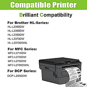 Juyudow Compatible TN760 Toner Cartridge Replacement for Brother TN760 TN730 TN-760 TN-730 High Yield for HL-L2300D HL-L2380DW HL-L2320D DCP-L2540DW MFC-L2700DW MFC-L2685DW Printer (2 Packs, Black)