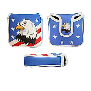 GOLTERS Golf Club Covers Mallet Putter Cover Magnetic Headcover Leather Magnetic Closure for Scotty Cameron Odyssey Taylormade Ping Golf Gift for Men Women Golfer