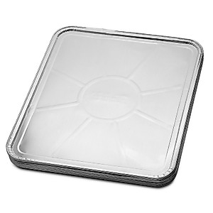 5-Pack Disposable Foil Oven Liners by DCS Deals – Keep Your Oven Clean and Healthy – Perfect Silver Foil Drip Pan Tray for Cooking, Baking, Roasting, and Grilling- 18.5 x15.5” inch
