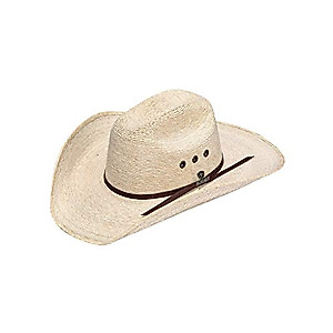 ARIAT Men's Natural Palm Tophand Straw Hat, Natural, 7 1/4