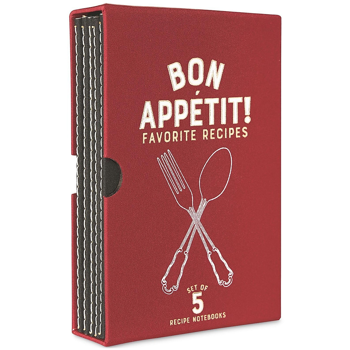 DesignWorks Ink Recipe Notebooks, Set of 5, (4.4" x 6.4"), Bon Appetit