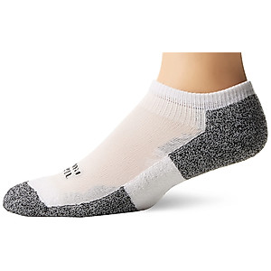 thorlos mens Lrcm Thin Cushion Running Low Cut athletic socks, White/Navy, Large US