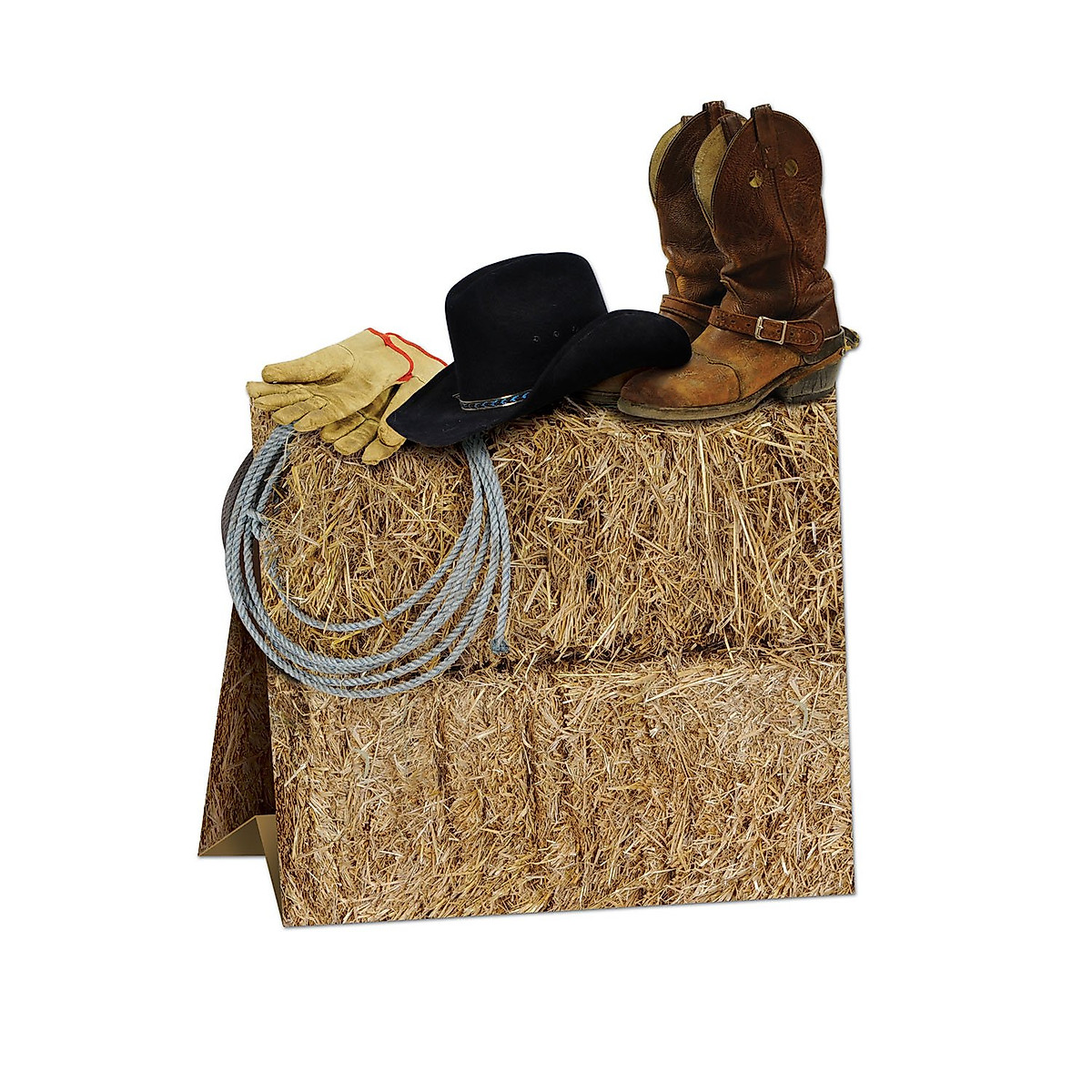 Beistle 3-D Western Centerpiece, 9.5" Tall - Desert-Themed Table Decoration for Cowboy Old Wild West Birthday Parties