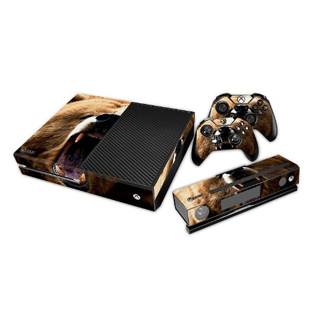 Protective Vinyl Decal Skin/stickers Wrap for Xbox One Console+ 2 Controllers+kinect-shouting Bear