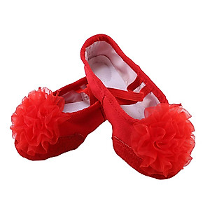 1 Pair Dance Shoes Ugs for Women Slippers Flat Dress Shoes for Women Ballet Shoes Womans Slippers Flat Dress Shoes Flat Shoes for Women Girl Set Red Child