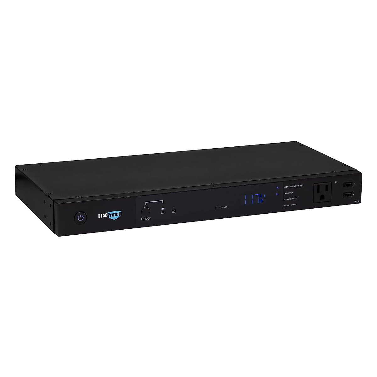ELAC Protek 8 Outlet Component Surge Protector/Power Conditioner with Dual USB