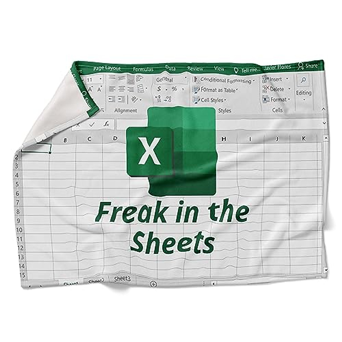 Jschlatt Freak in The Sheets, Funny, Excel Spreadsheet Throw Blanket for Women Men 60" x 50" (150cm x 130cm)