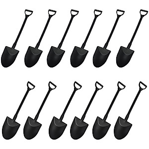 Halloween Cupcake Toppers Cake Decorations Tombstones Graveyard Cupcake Toppers with Novelty Mini Shovel Spoons for Halloween Party, Birthday Party Decoration Supplies 48 Pieces