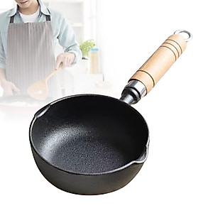 Cast Iron Saucepan, Cast Iron Melting Pot, Mini Cast Iron Skillet Cast Iron Sauce Pot, Egg Frying Pan, Mini Nonstick Egg Pan, Omelet Pan with Handle Heat Resistant Mini Induction Frying Eggs Pan