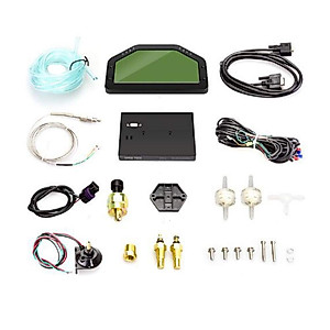 DEJUN Car Race Dash Dashboard, DO908 Car Combination Gauge Meter Sensor Kit Multifunctional Car Dashboard Dash Display for 12V Racing Car Meter