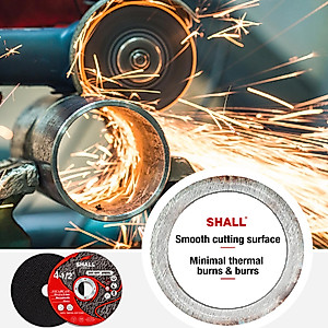 SHALL 50-Pack Cut Off Wheels 4 1/2 x 7/8 Inch, Cutting Wheel with Pouch for Angle Grinder, 4.5” Metal & Stainless Steel Fast Cutting Disc, Grinder Wheel for General Purpose Metal Cutting