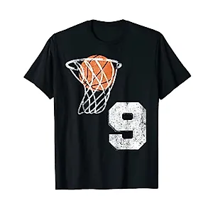 Vintage Basketball Jersey Number 9 T-Shirt Player Number
