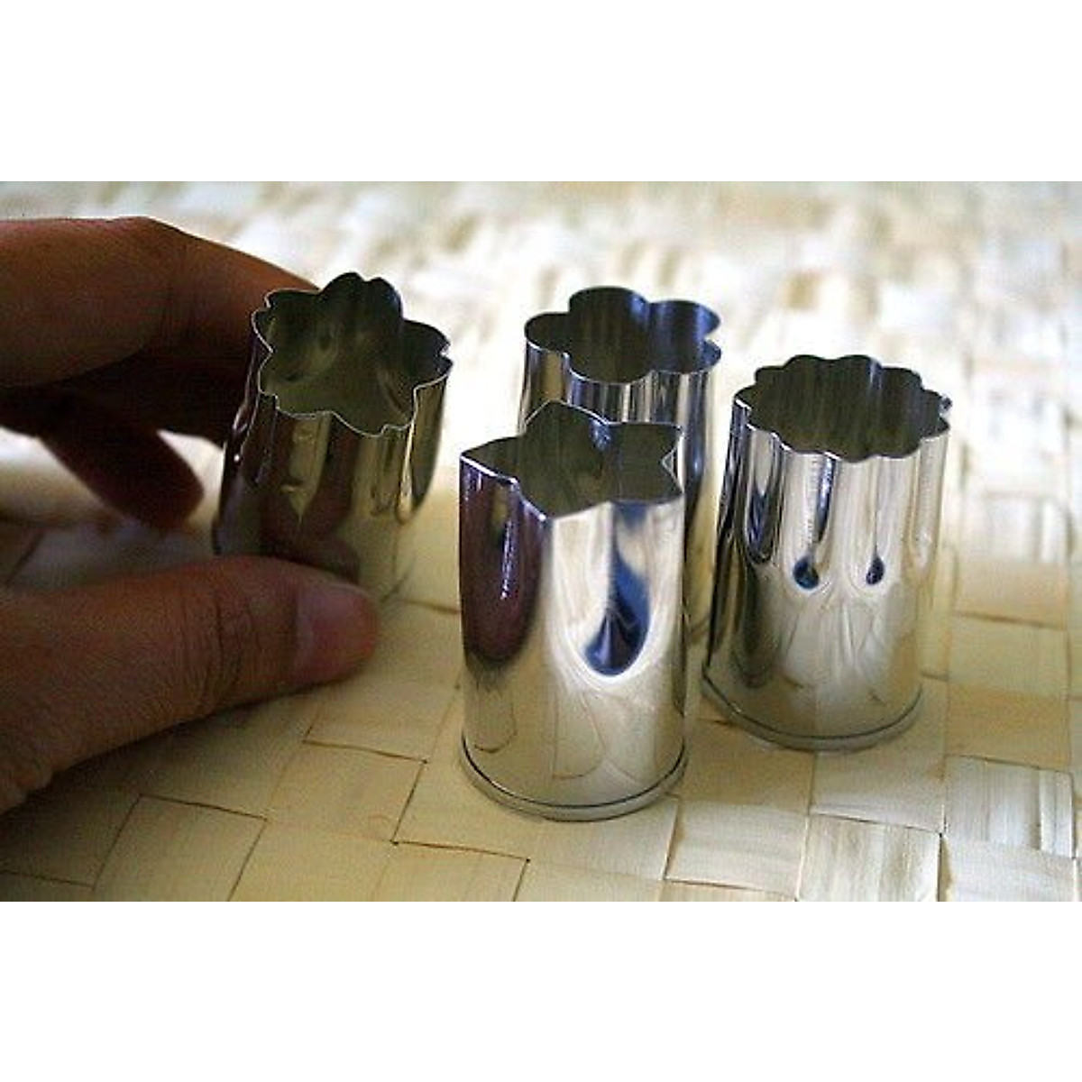 JapanBargain, Japaneses Cookie Cutters Vegetable Sandwich Cutters Food Molds Bento Box Accessories Made in Japan, Stainless Steel, 4pc Set