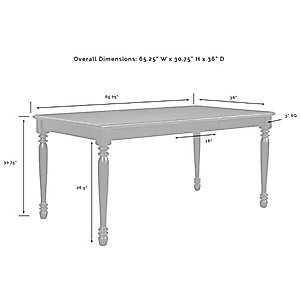 Crosley Furniture Shelby Dining Table, Expandable, Distressed White