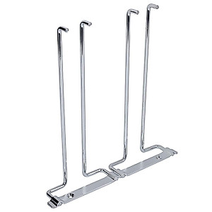 Fdit Metal Wine Glass Rack, Stainless Steel Wine Glasses Holder Wall Mount Stemware Rack Storage Shelf Bar for The Cabinet