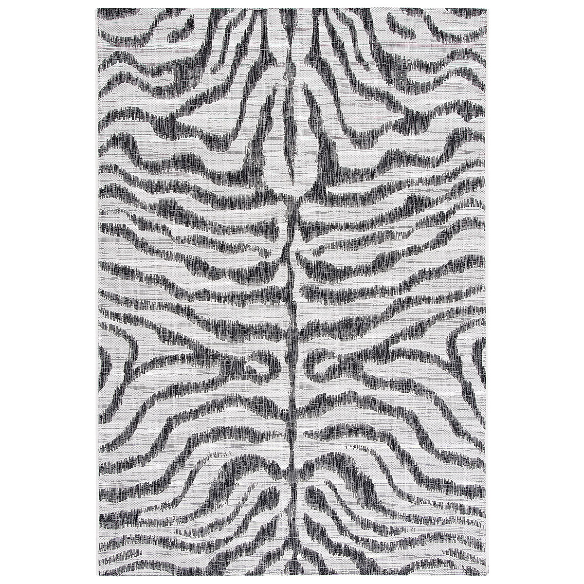 SAFAVIEH Courtyard Collection 8' x 10' Ivory/Black CY8444 Indoor/ Outdoor Waterproof Easy Cleaning Patio Backyard Mudroom Area Rug