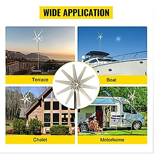 2000W -6000W Horizontal Wind Turbine Generator, 24V 48V 96V Free Energy Magnetic Dynamo Strong Power for Home(With Controller),220v