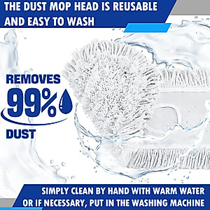 Qinyoung 4 Pcs Dust Mop Replacement Head 24 Inch Commercial Mop Head Replacement White Cotton Dust Mop Head Refills Washable Dust Mop Head Commercial Tools for Floor Cleaning Janitorial Supplies