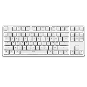 Happy Balls White Pudding Keycaps Backlit PBT Doubleshot Cherry MX Keyset OEM Profile for 61/87 TKL/104/108 MX Switches Mechanical Keyboard(White Pudding)