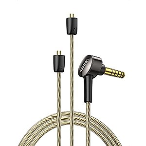 UGREEN 4.4MM Earphone Replacement Wired Balanced Earphone Cable HiFi Sound Detachable Headphone Cable Replacement Compatible with BL03 V80 KZ ZS10 PRO ZS10 AS10 ZS6 ZST ZSR TRN 4 Feet (2 Pin 0.78mm)