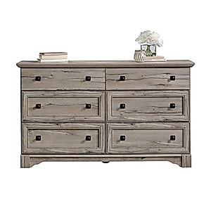Sauder Palladia Dresser, L: 57.64" x W: 15.51" x H: 33.78", Split Oak Finish