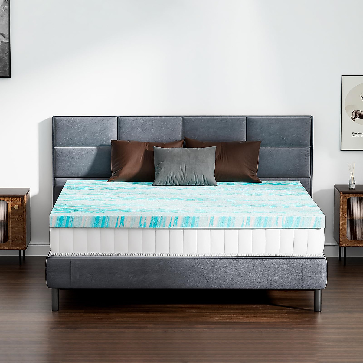 Memory Foam Mattress Topper Full, 2 Inch Thick Gel Infused Bed Toppers for Full Size Bed, Soft Mattress Pads for Sleeper Sofa, RV, Camper, CertiPUR-US Certified