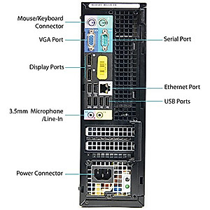 Dell Optiplex 7010 Small Form Desktop, Intel Quad Core i7 3770 3.4Ghz, 8GB RAM, 128GB SSD Hard Drive, DVD-RW, Windows 10 (Renewed)