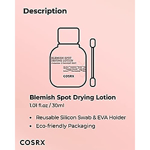 COSRX Acne Blemish Spot Drying Lotion 1.01 fl. oz / 30ml Dry and Reduce Blemish Spot, Pimple, Whitehead, Spot Treatment