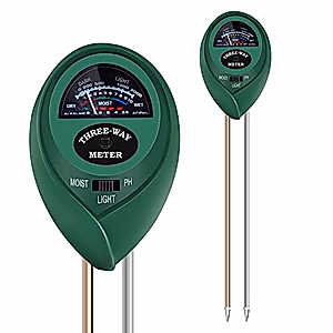 Cookmaster Soil PH Tester, Soil PH Meter, 3-in-1 Plant Moisture Meter, Light and PH Tester Kits, Soil Hygrometer Sensor for Gardening, Farming, Indoor and Outdoor Plants, Soil Test Kit for Garden